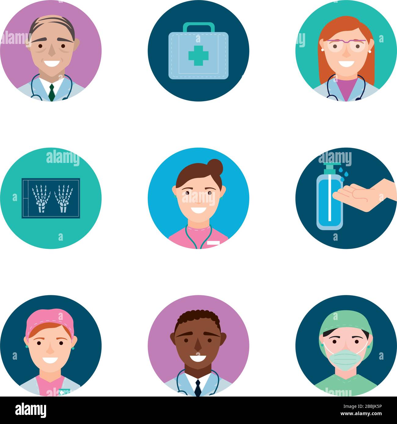 Medical staff computer image Stock Vector Images - Alamy