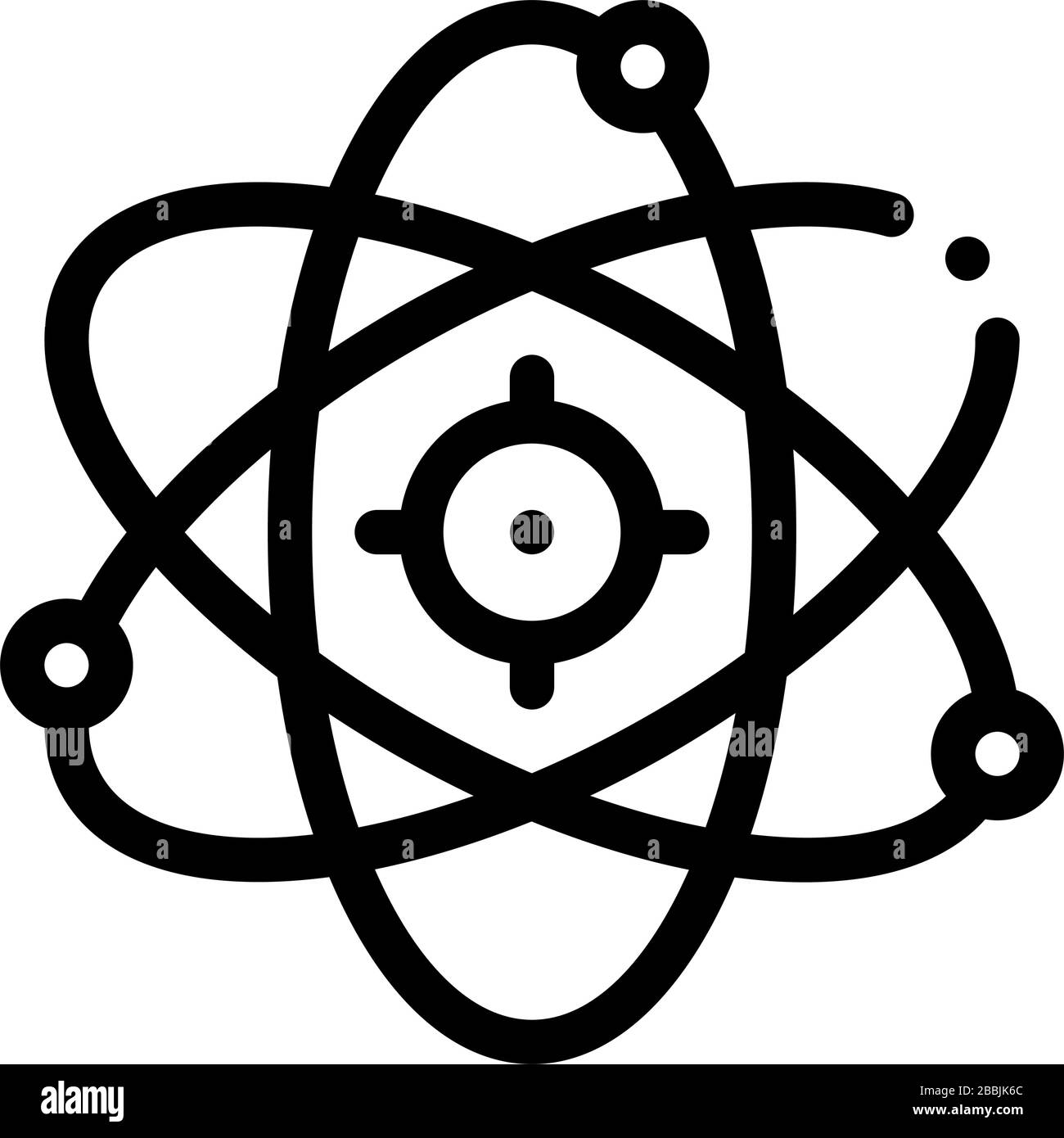 atom molecule icon vector outline illustration Stock Vector Image & Art ...