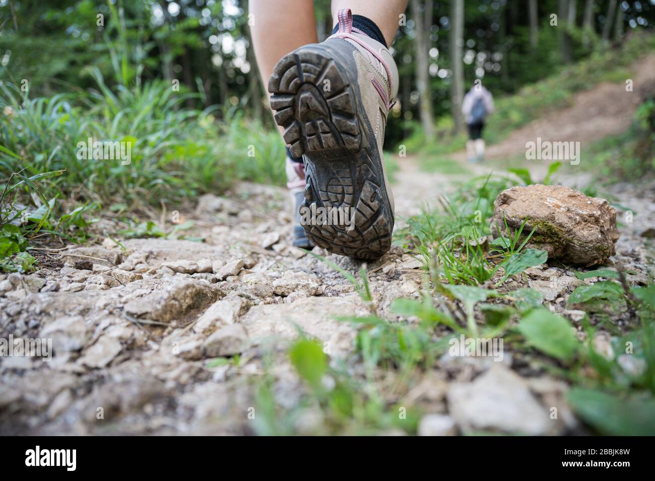 Female walker mountain foot path hi-res stock photography and images ...