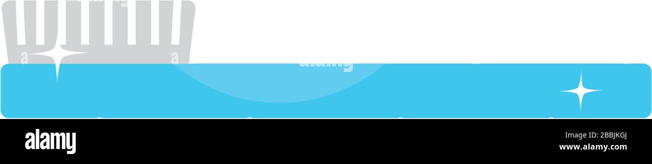 toothbrush icon over white background, flat style, vector illustration ...