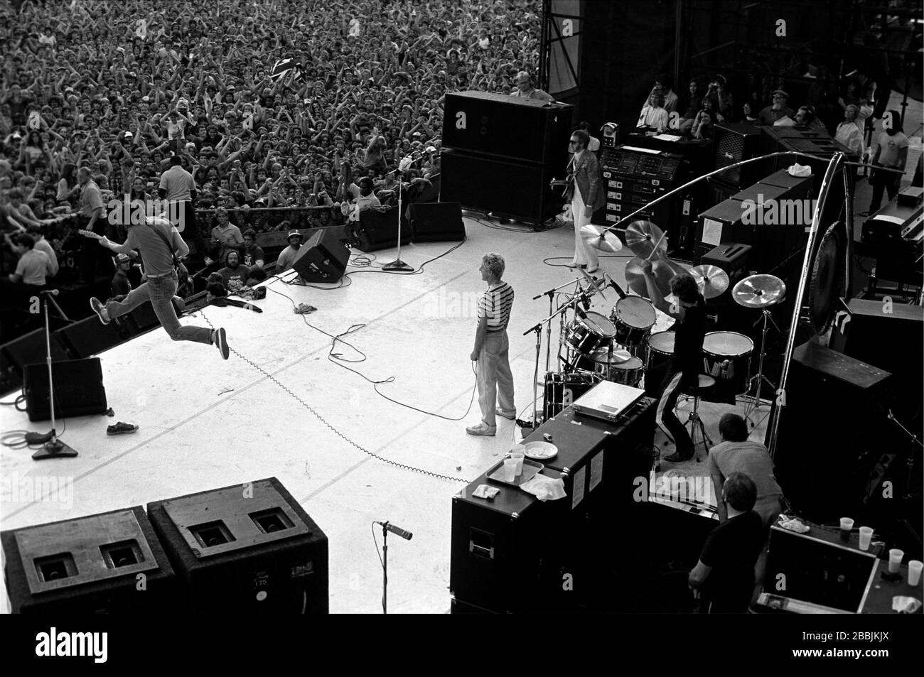 The Who performing on their 1982 Farewell Tour at JFK Stadium in ...