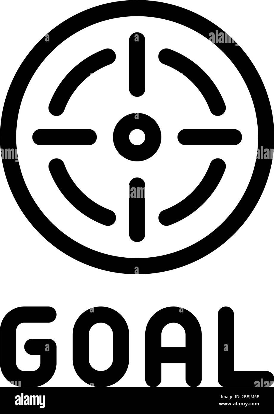 target goal icon vector outline illustration Stock Vector Image & Art ...