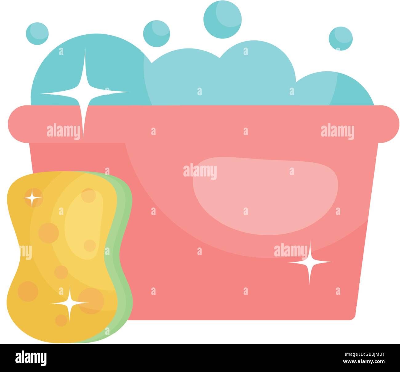 Soapy sponge Stock Vector Images - Alamy