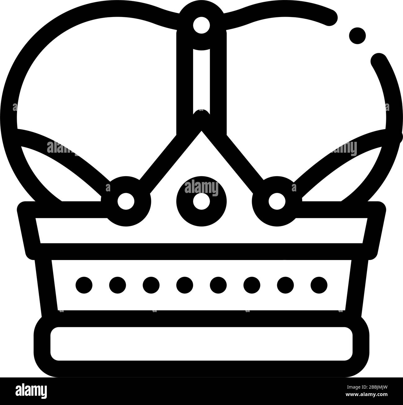 royal crown icon vector outline illustration Stock Vector Image & Art ...