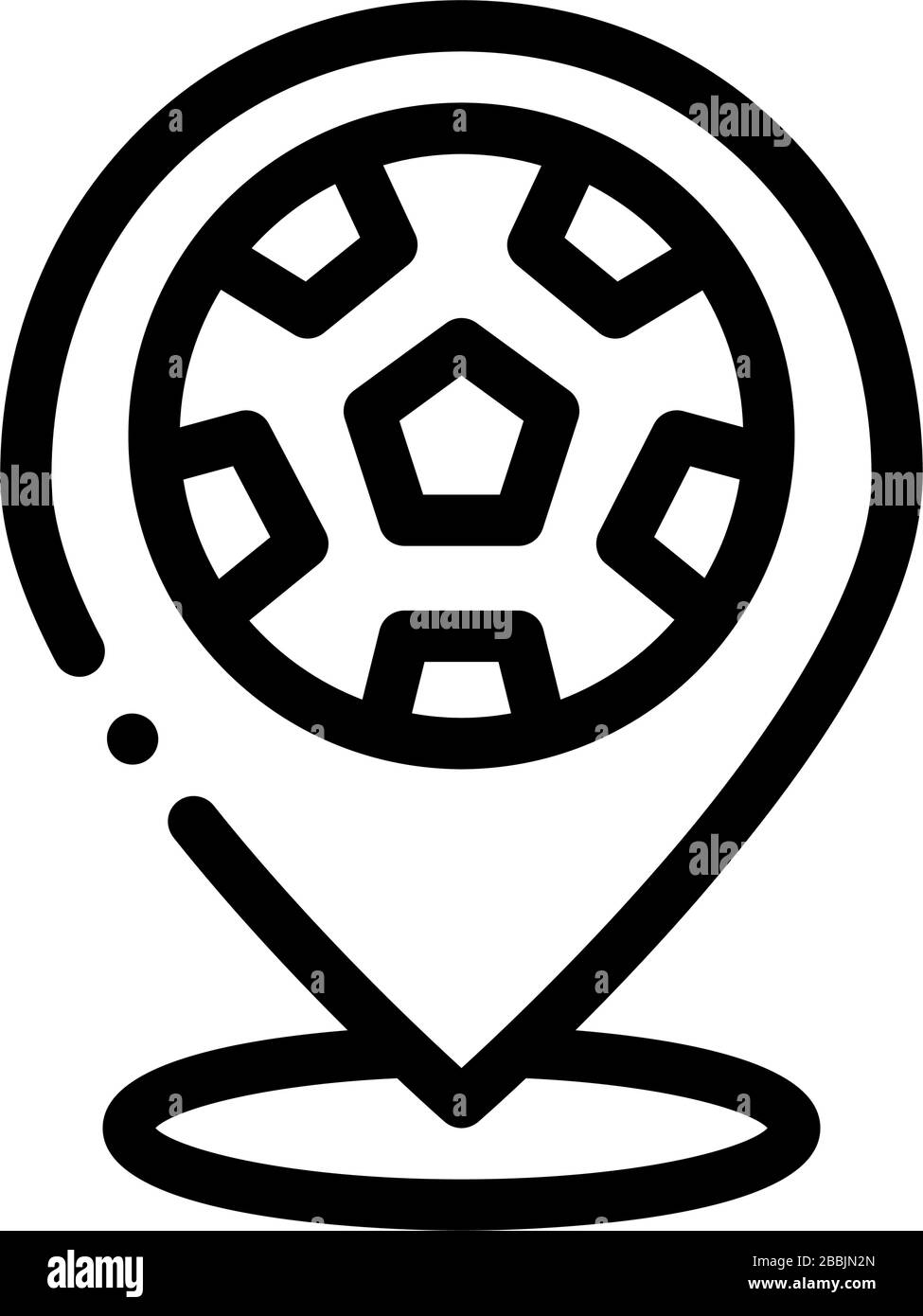 destination football icon vector outline illustration Stock Vector ...