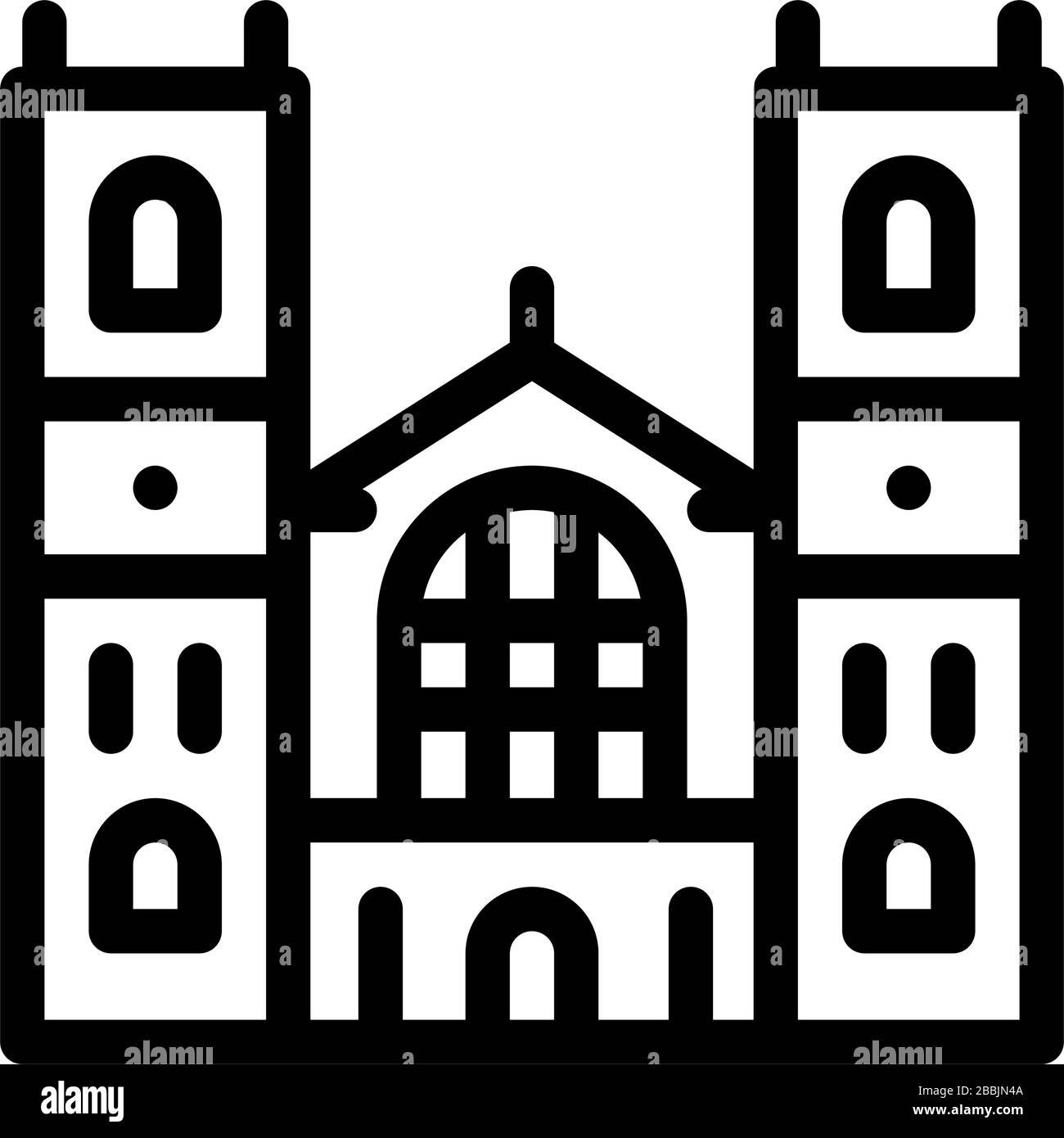 castle facade icon vector outline illustration Stock Vector Image & Art ...