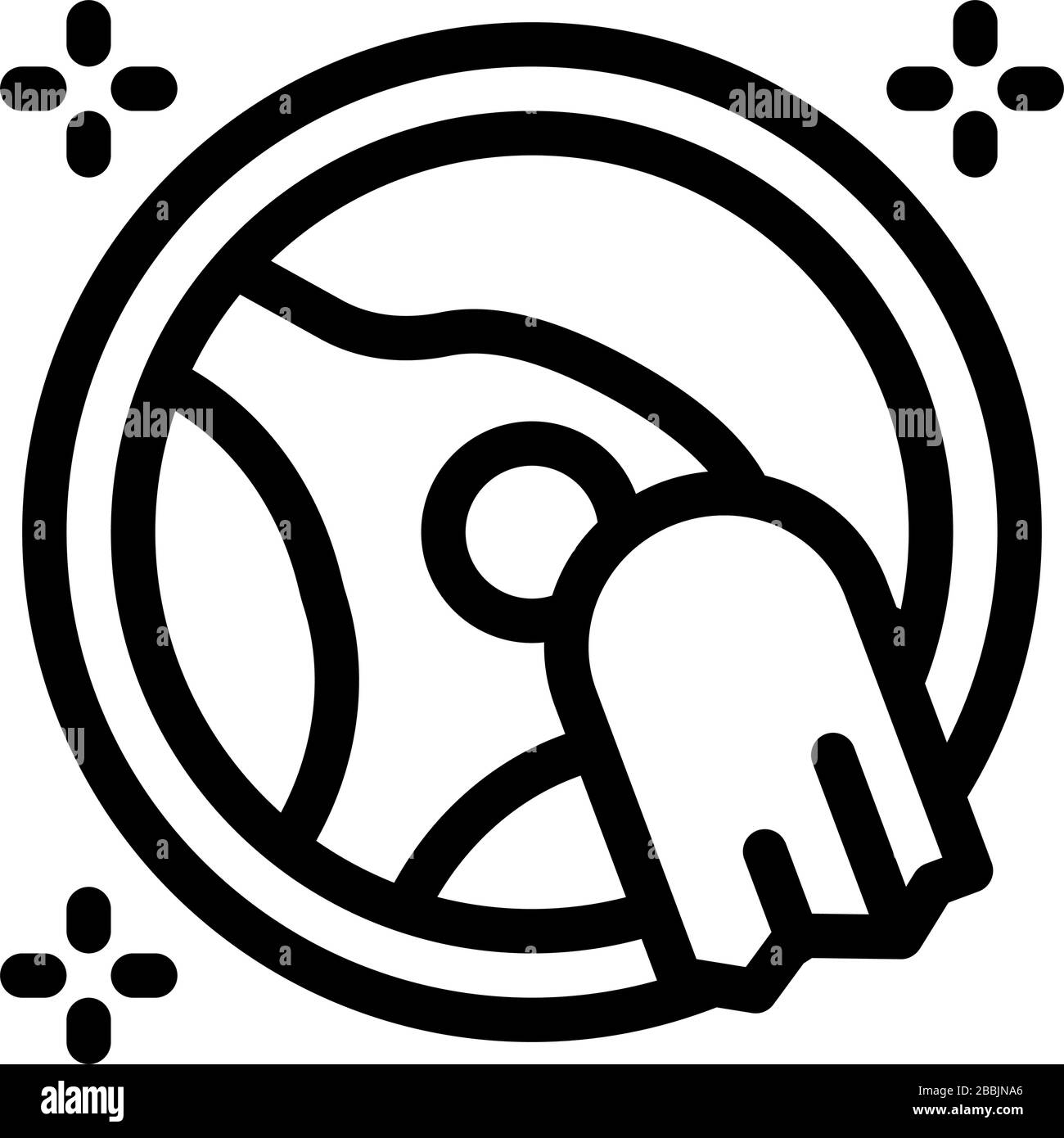 steering wheel cleaning icon vector outline illustration Stock Vector ...