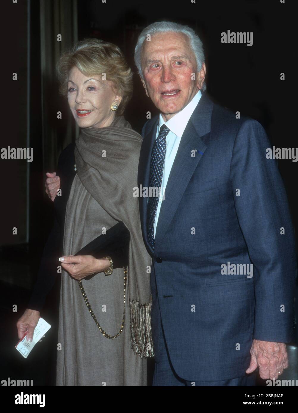 Kirk Douglas, wife Anne, 1992, Photo By Michael Ferguson/PHOTOlink Stock Photo - Alamy