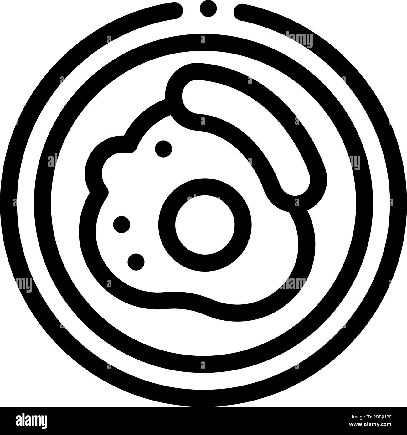 typical american breakfast icon vector outline illustration Stock ...