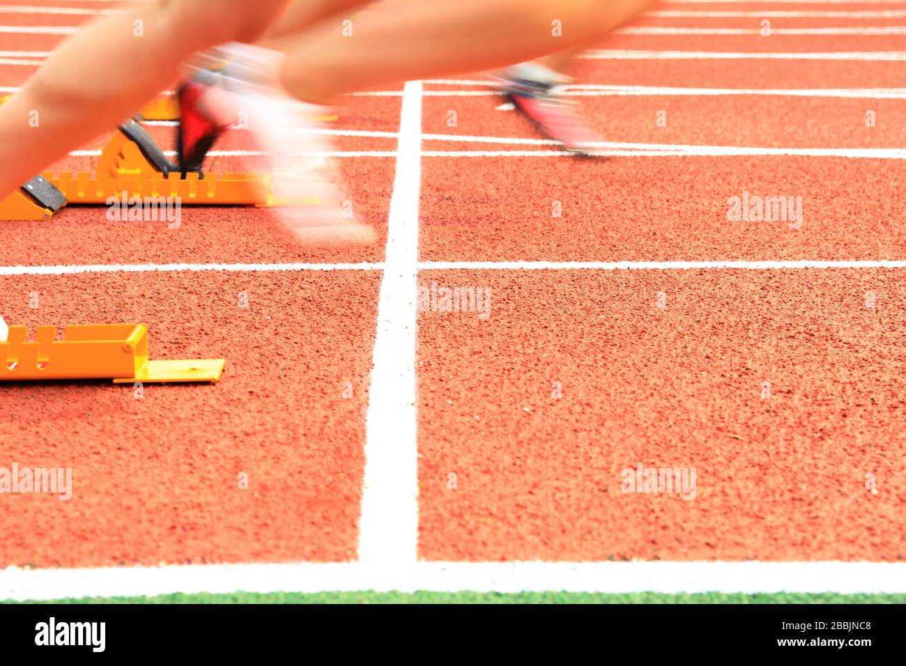 Sports meeting, the athlete sprint start Stock Photo - Alamy