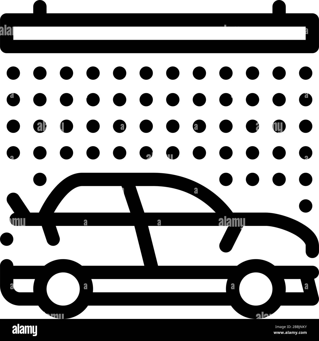 continuous car wash icon vector outline illustration Stock Vector Image ...