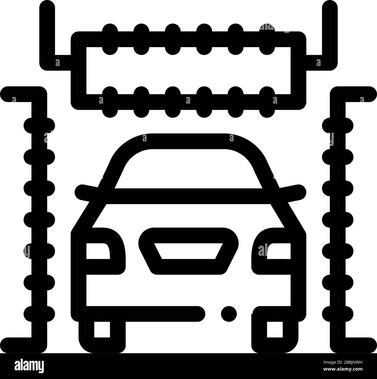 automatic car wash icon vector outline illustration Stock Vector Image ...