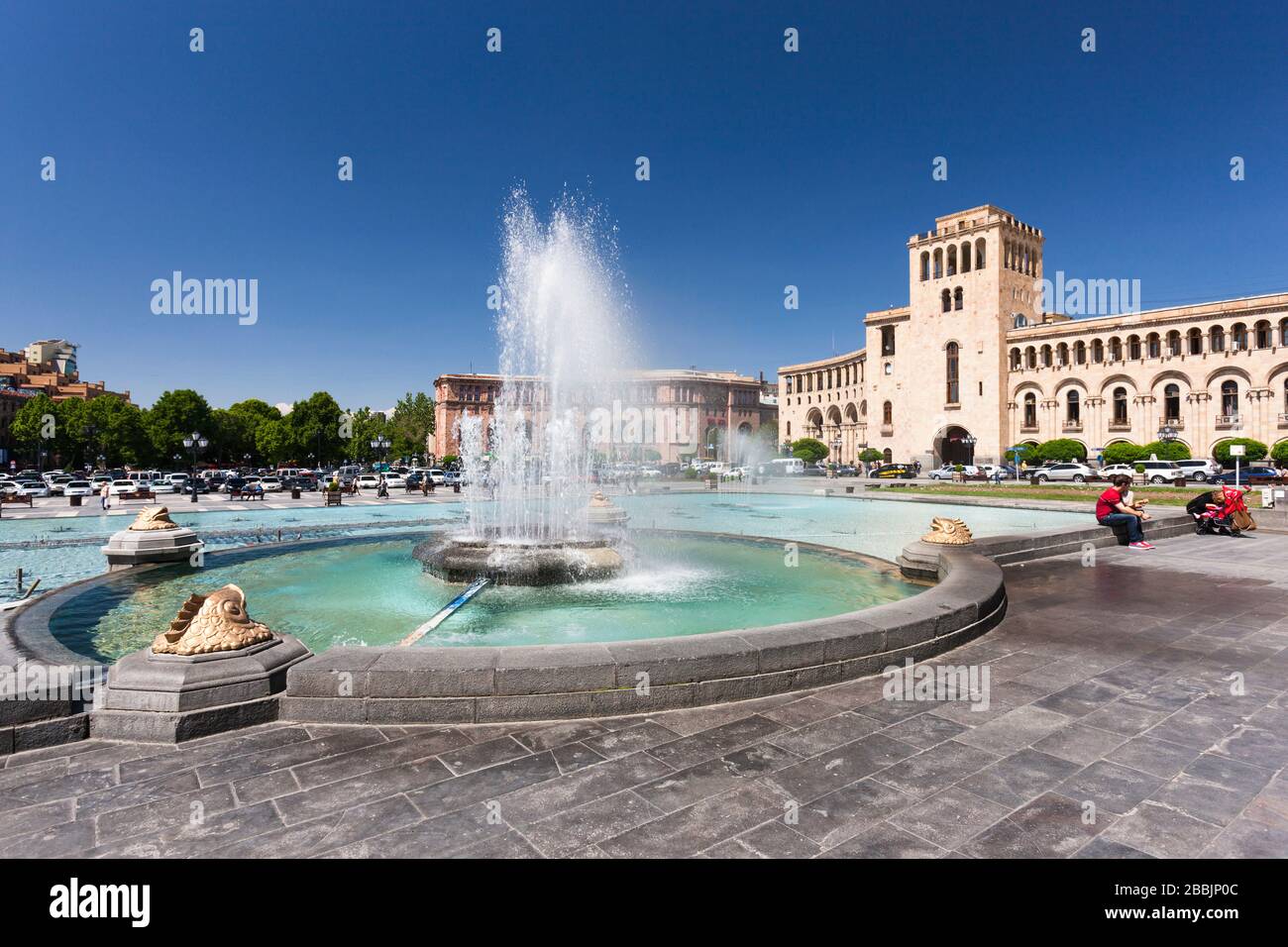 Republic Square, is the central town square,Yerevan, Armenia, Caucasus ...