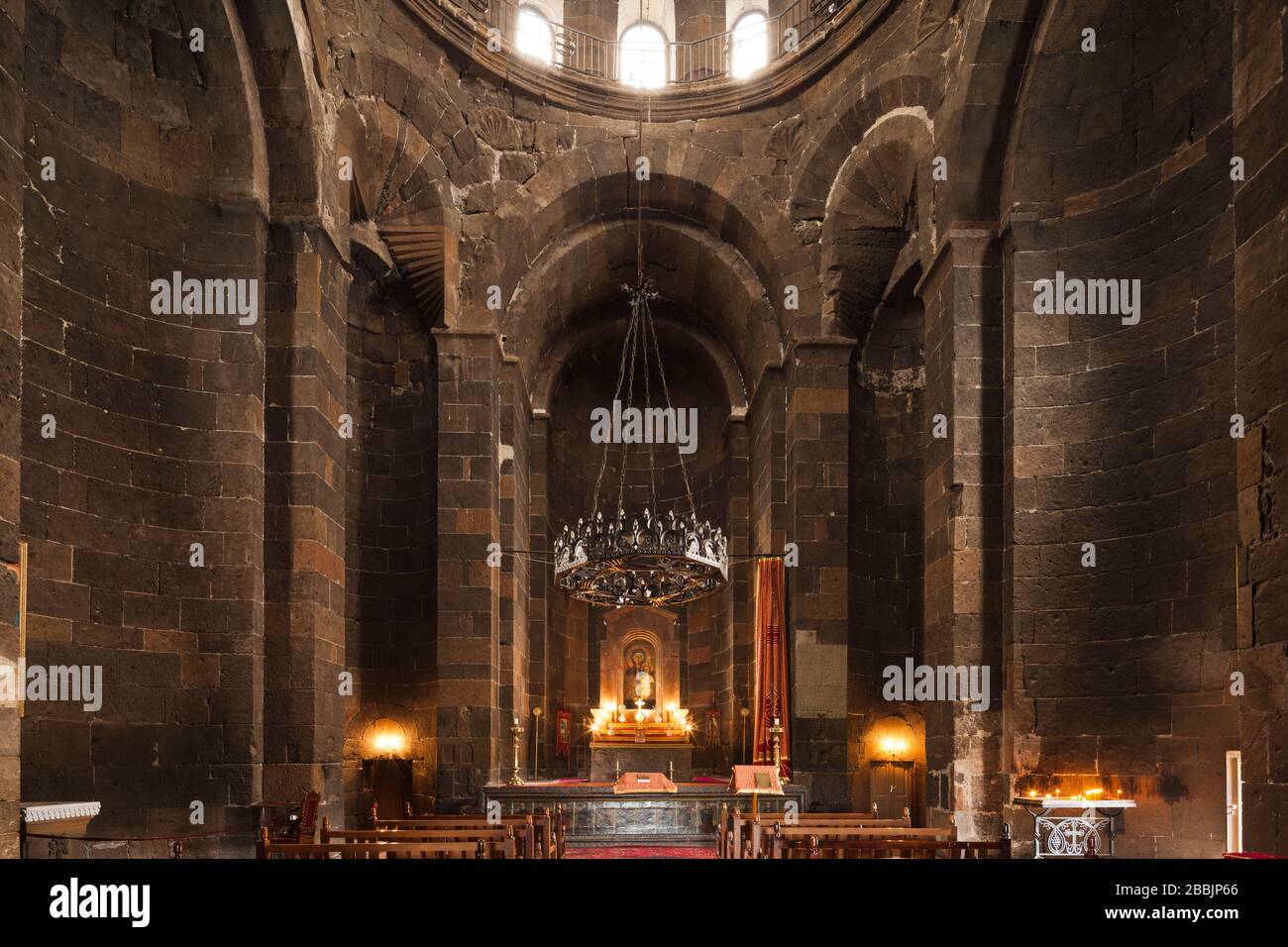 Interior of St. Hripsime church, Armenian orthodox church, Vagharshapat ...