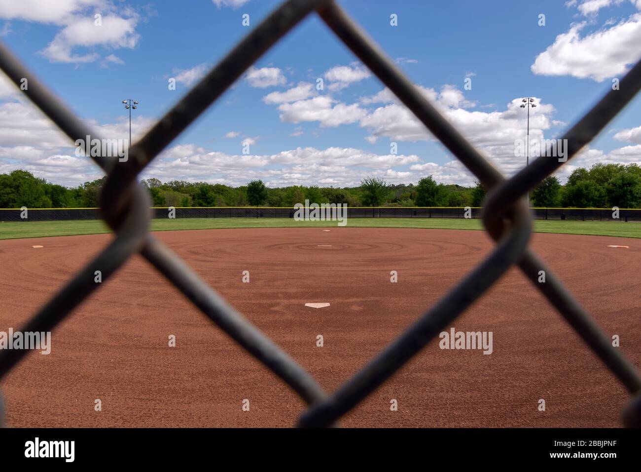 Baseball Chain Link Fence Background Baseball Field Chain Link