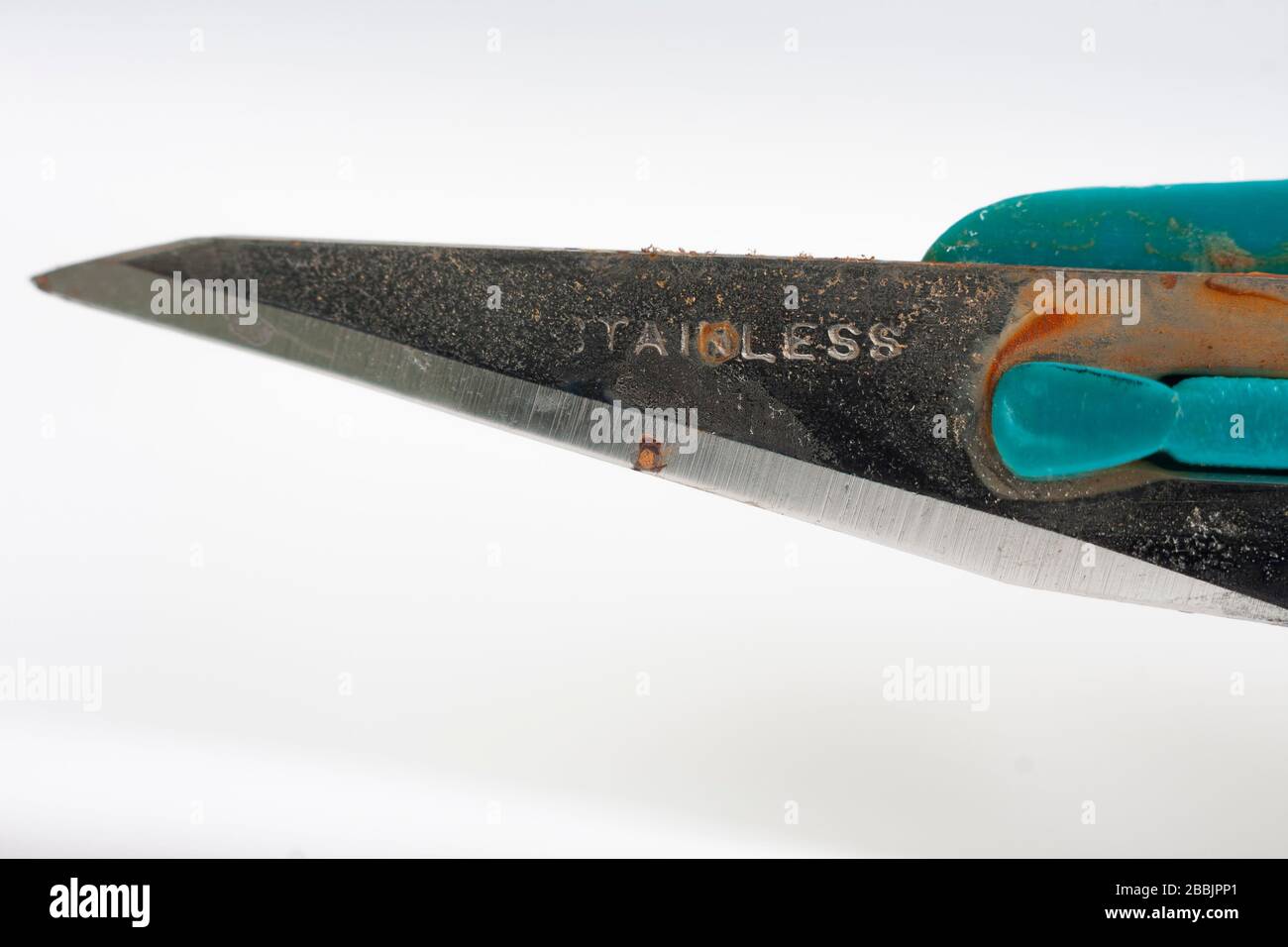 Close up of rusty medical scalpel on white background Stock Photo - Alamy