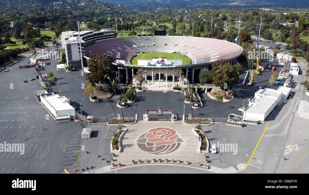 Pasadena, United States . 21st Mar, 2020. General overall aerial view ...