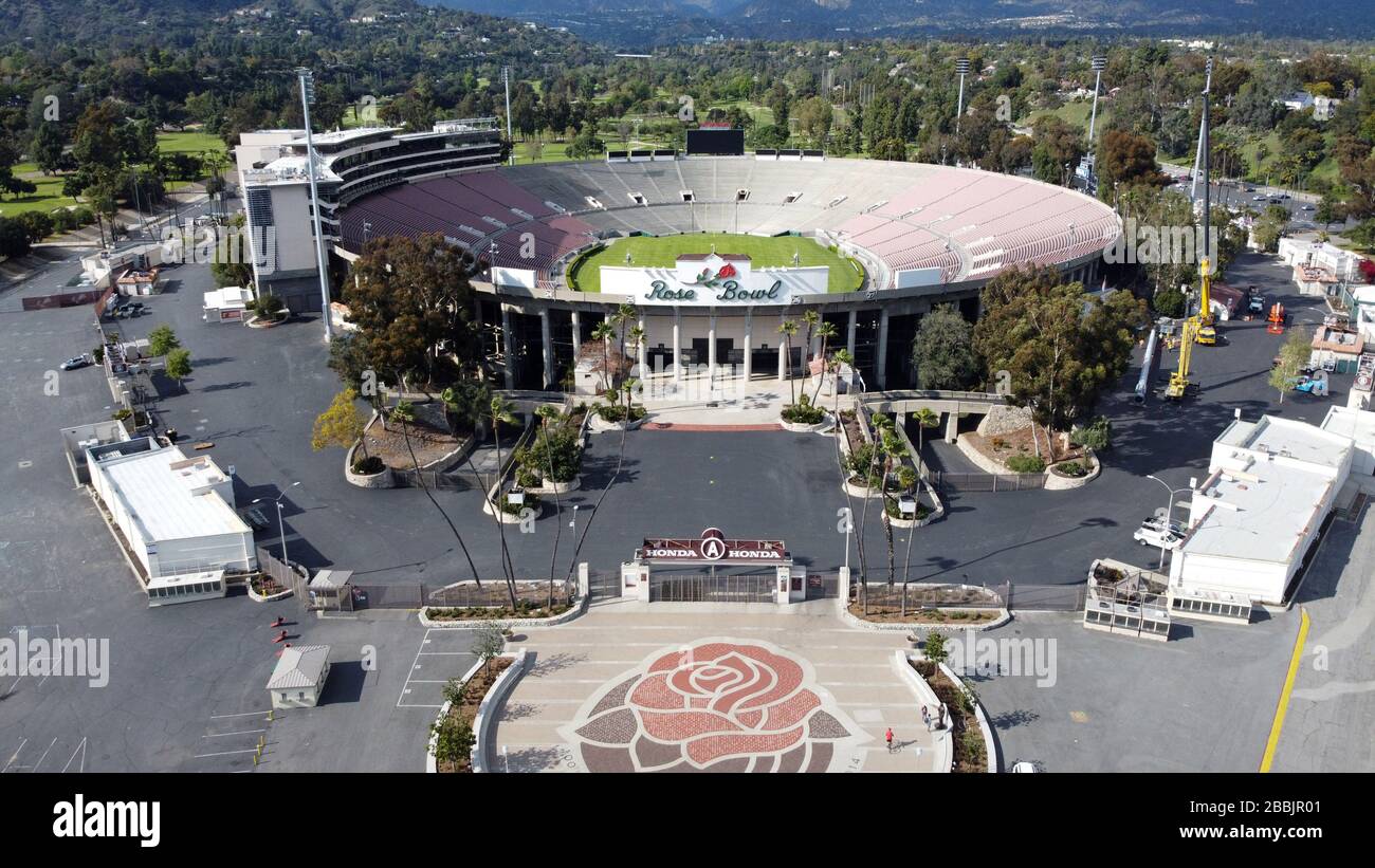 Pasadena, United States . 21st Mar, 2020. General overall aerial view ...
