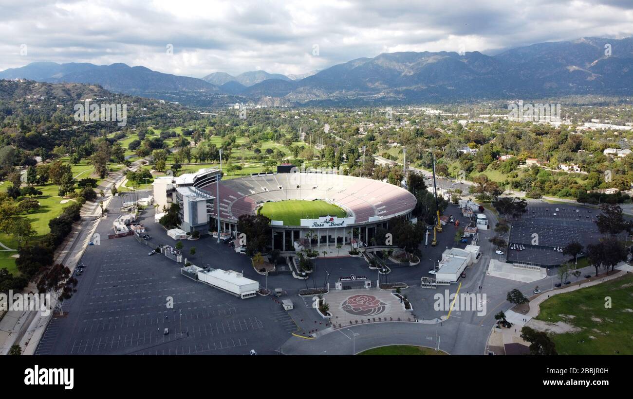 Pasadena, United States . 21st Mar, 2020. General overall aerial view ...