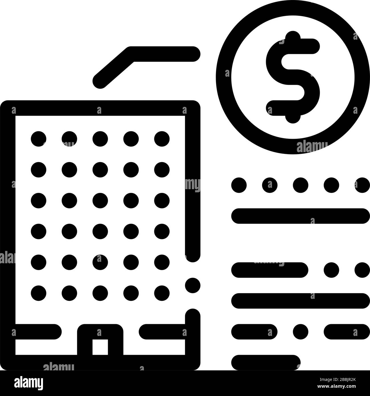 building cost icon vector outline illustration Stock Vector Image & Art ...
