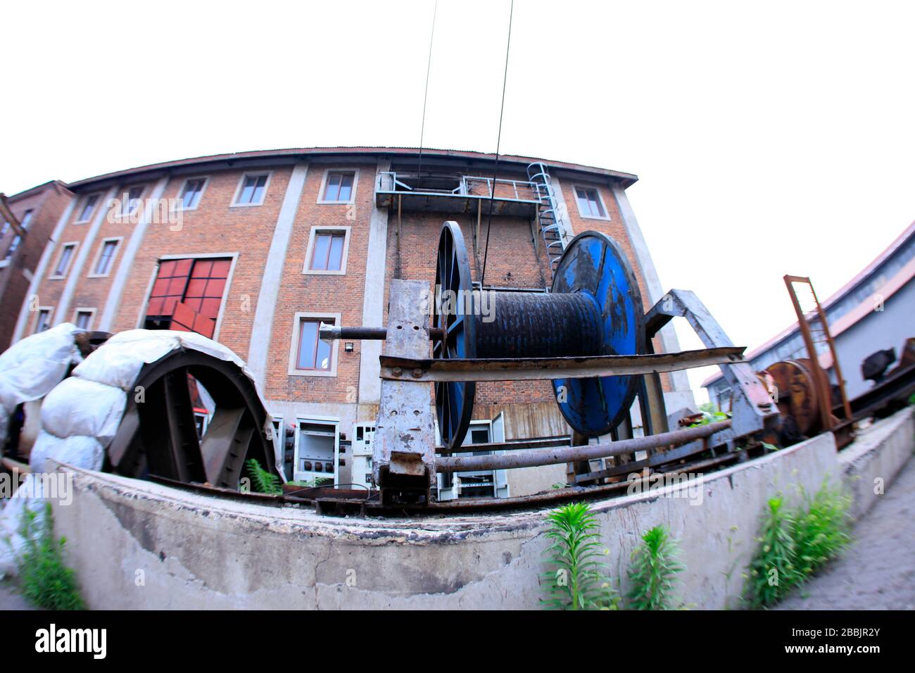 The plant and equipment of a coal mine, construction site Stock Photo ...