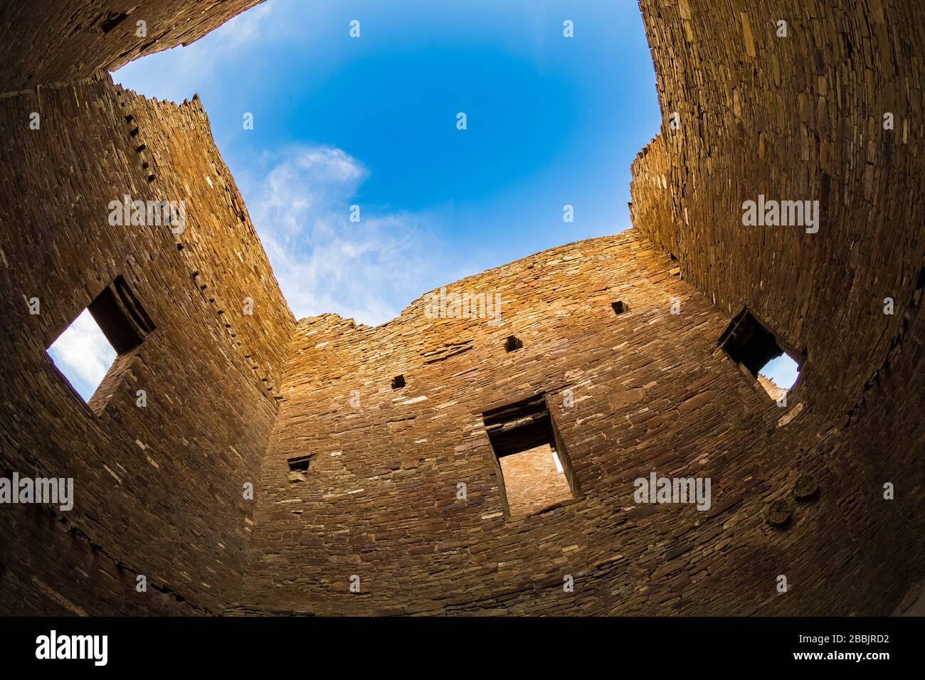 Masonry walls of buildings, consisting of sandstone and mud mortar with ...
