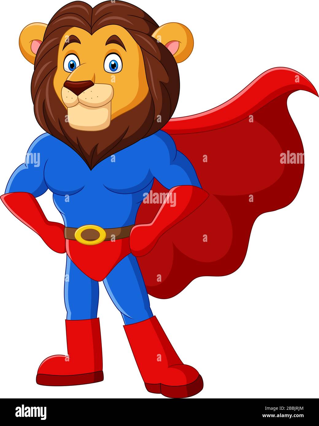 Cartoon funny superhero lion posing Stock Vector Image & Art - Alamy