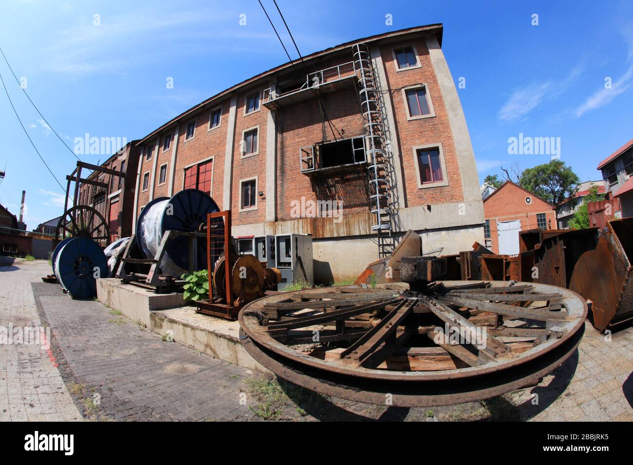 The plant and equipment of a coal mine, construction site Stock Photo ...