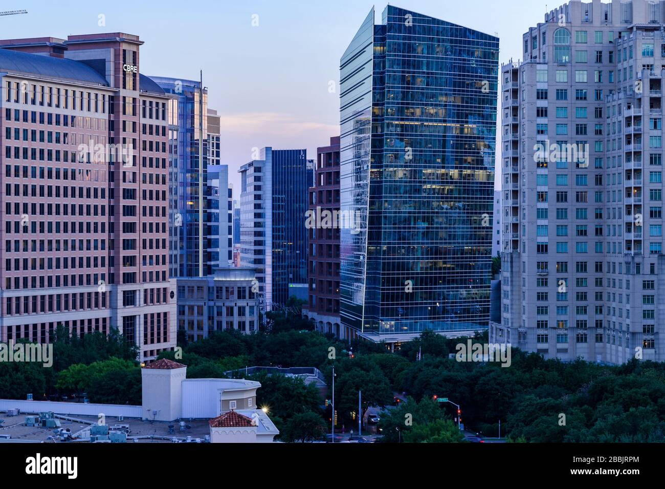 Some of the buildings in the Dallas skyline Stock Photo - Alamy