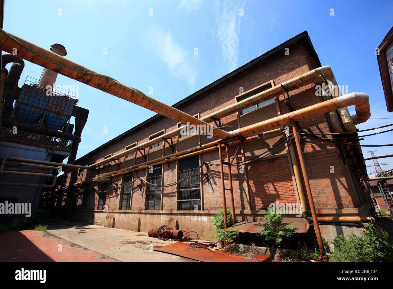 The plant and equipment of a coal mine, construction site Stock Photo ...