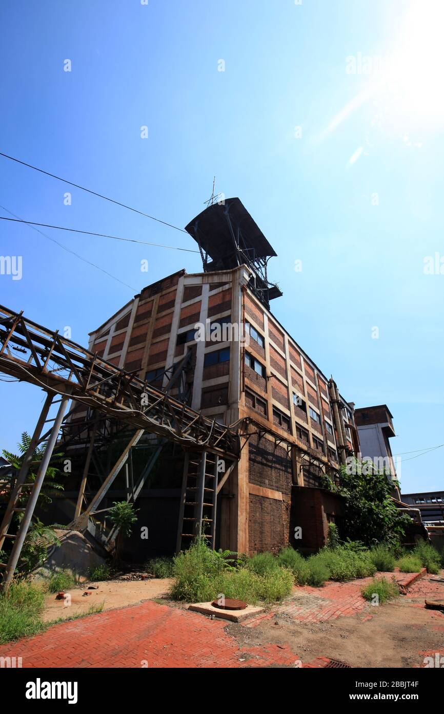 The plant and equipment of a coal mine, construction site Stock Photo ...