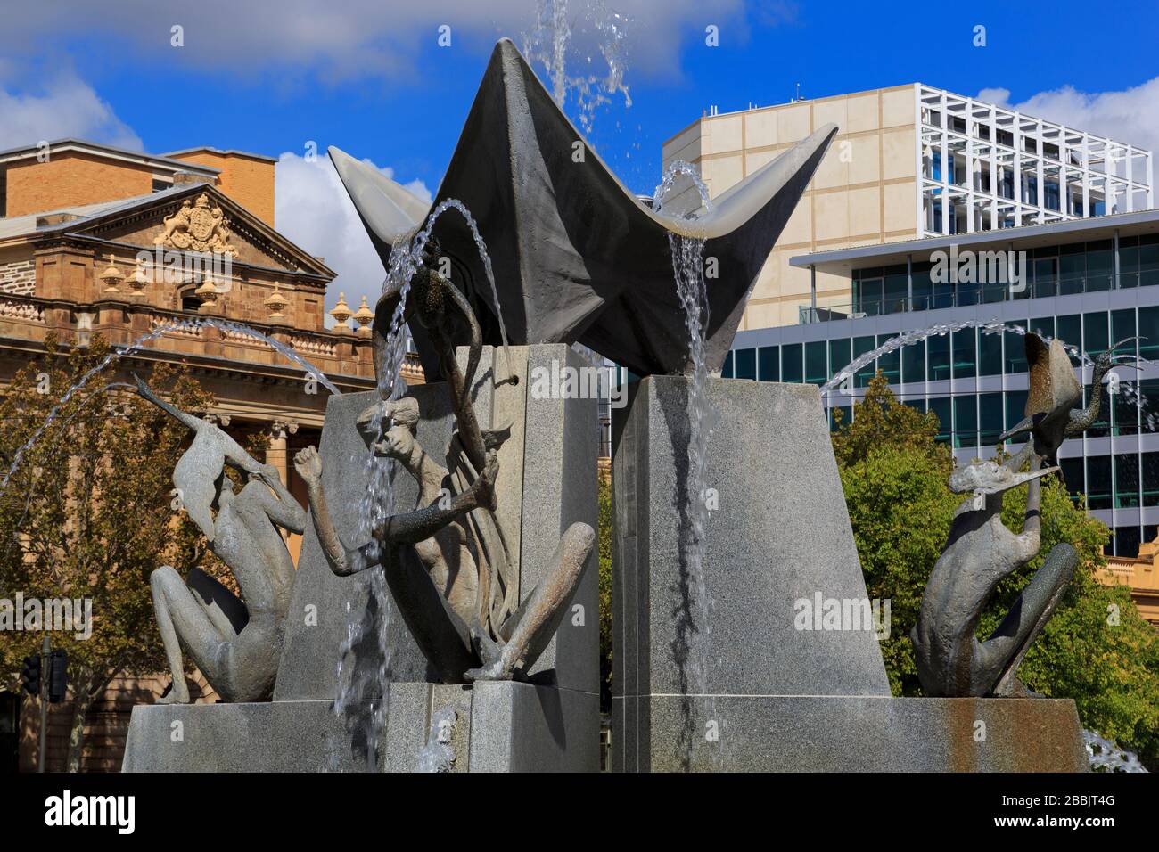 Fountain in Victoria Square, Adelaide, South Australia, Australia Stock ...