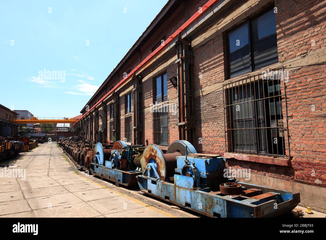 The plant and equipment of a coal mine, construction site Stock Photo ...