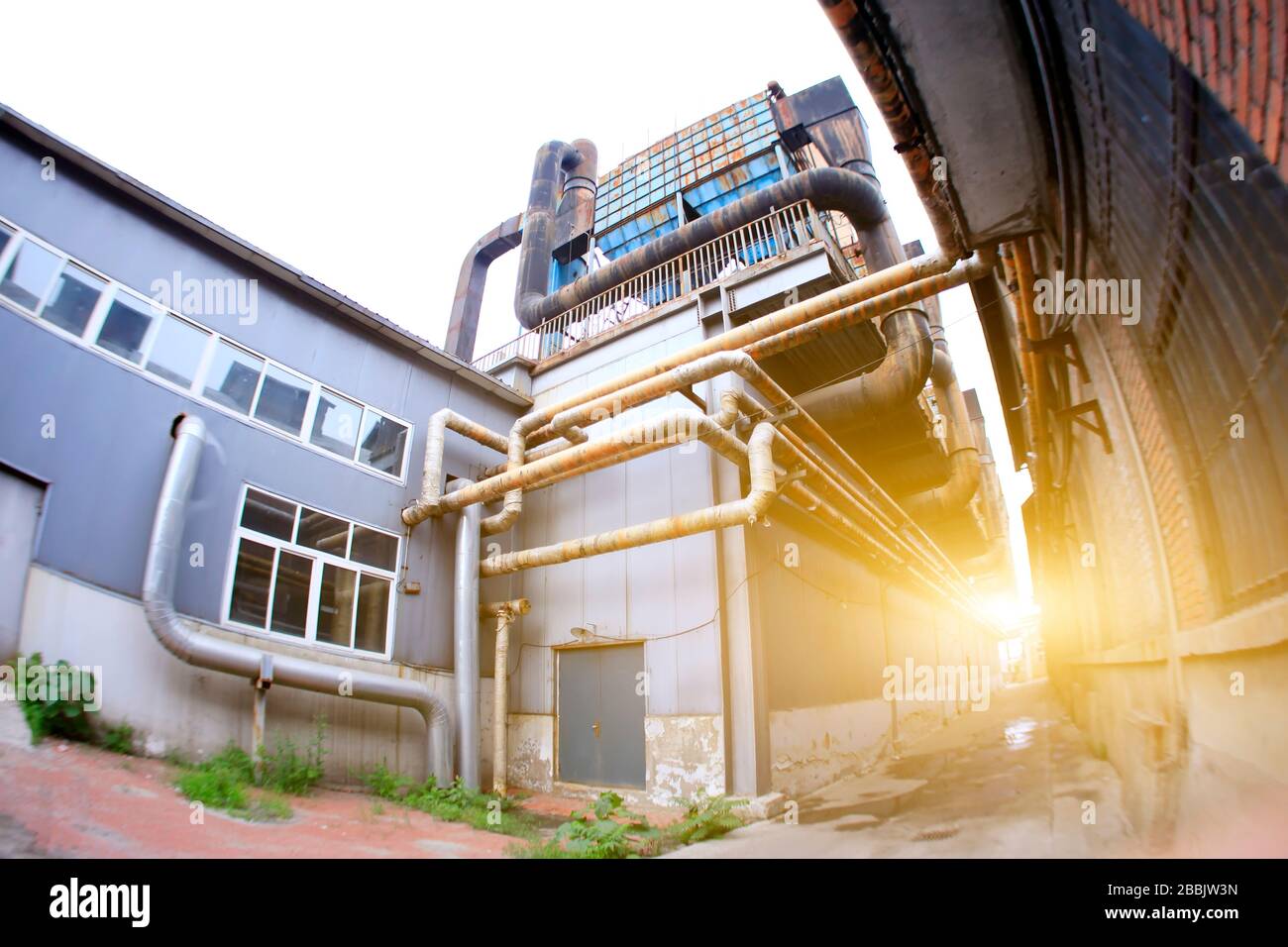 The plant and equipment of a coal mine, construction site Stock Photo ...