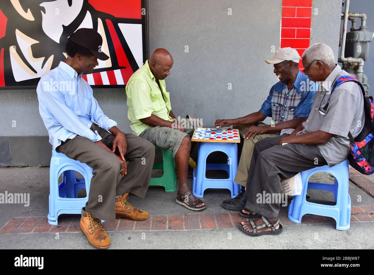 Draughts checker players by the roadside hi-res stock photography and ...