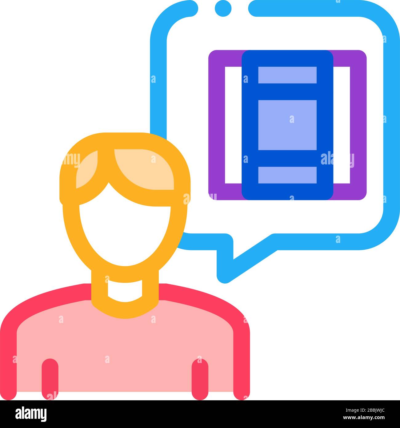 technology consultant icon vector outline illustration Stock Vector ...