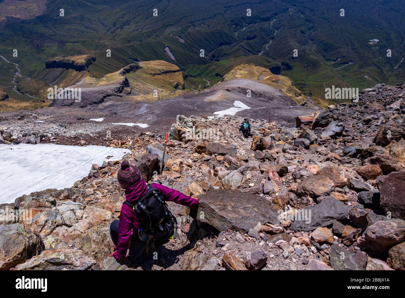 Taranaki summit climb in new zealand9 Stock Photo - Alamy