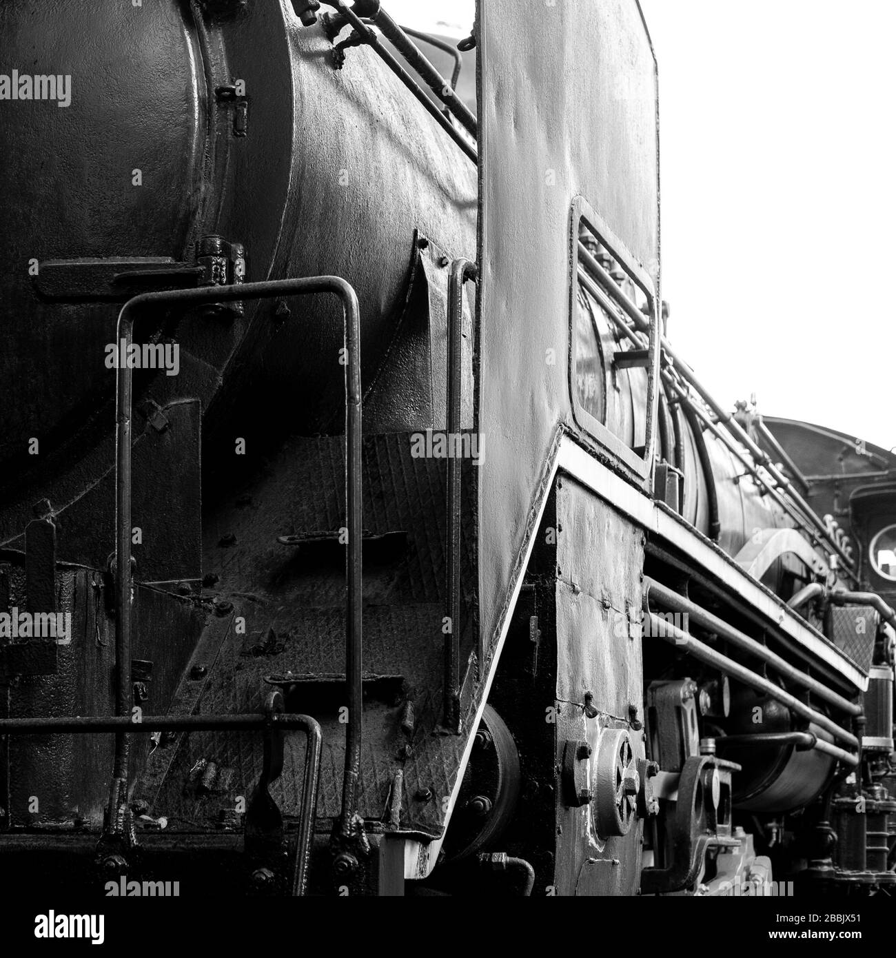 Close up, Ancient Japanese steam train locomotive, Classic train Stock ...
