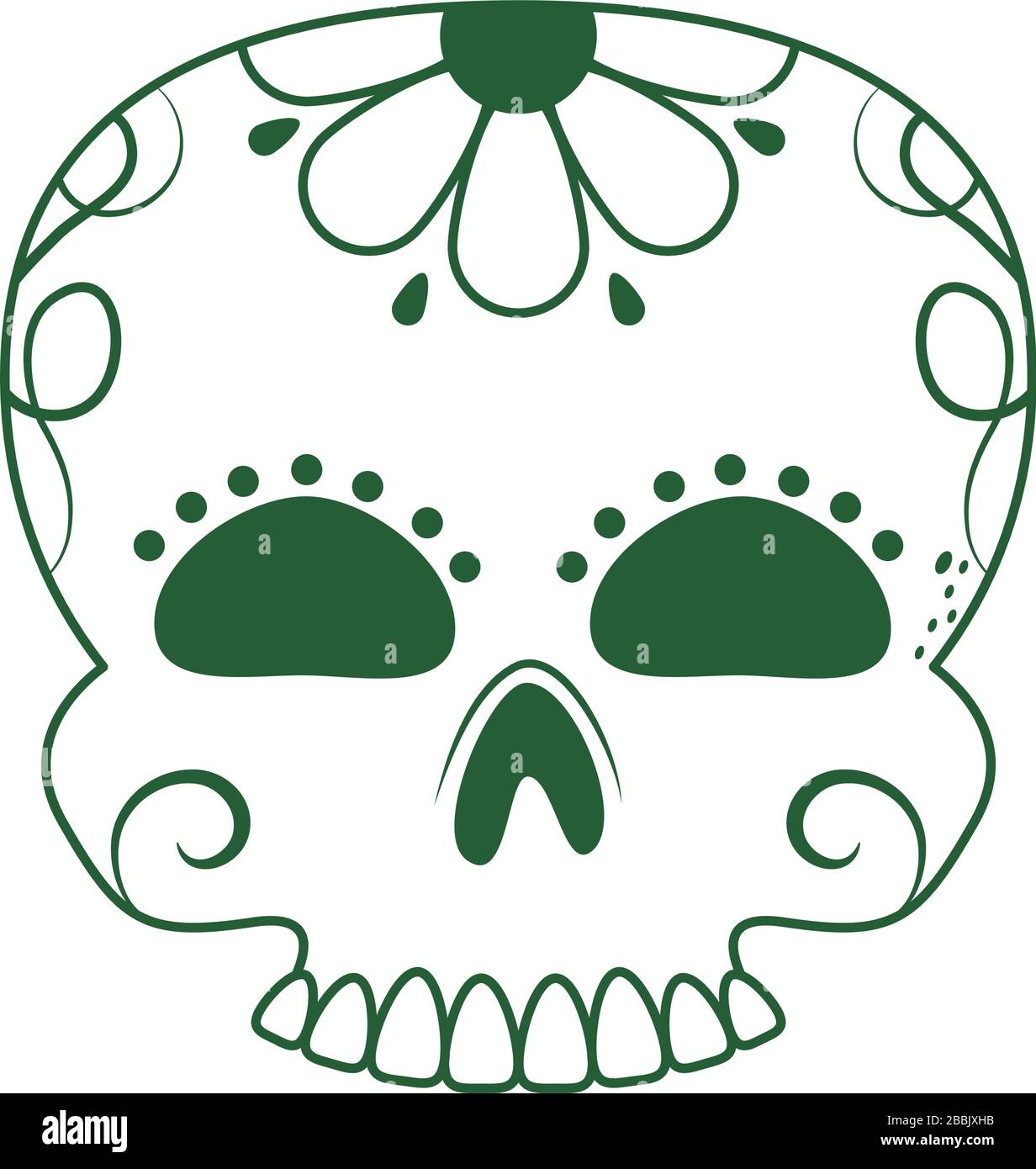skull catrina flower decoration cinco de mayo mexican celebration ...