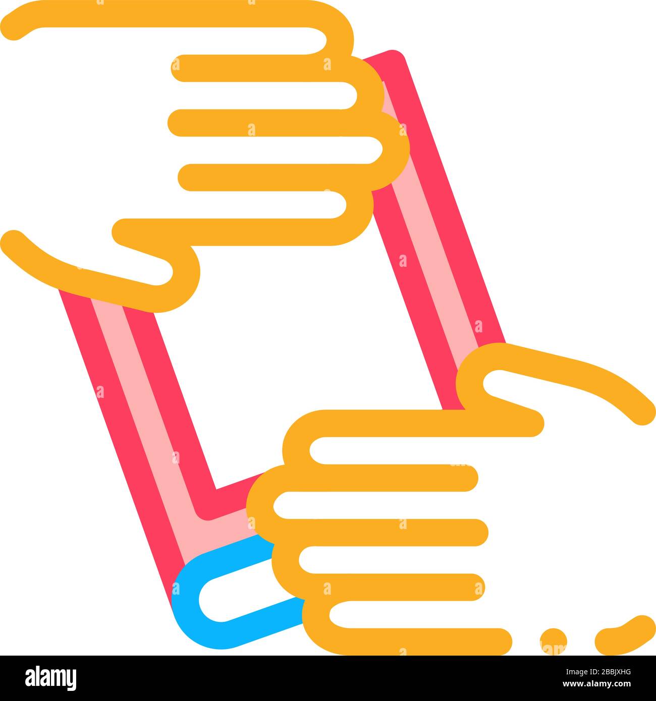 hand over book icon vector outline illustration Stock Vector Image ...