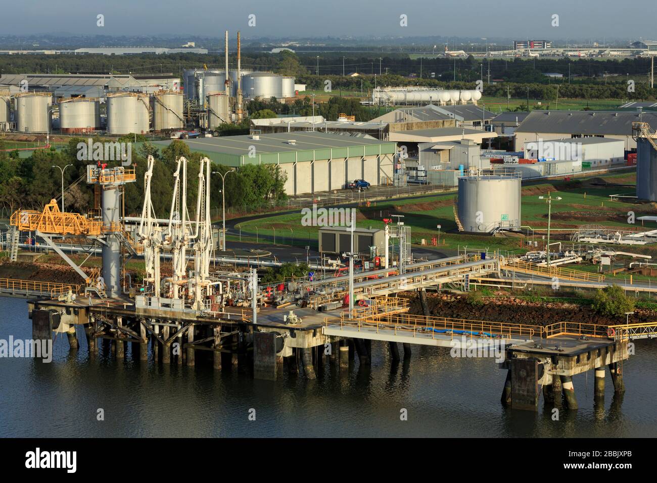 Oil Refinery on the Brisbane River, Brisbane, Queensland, Australia ...