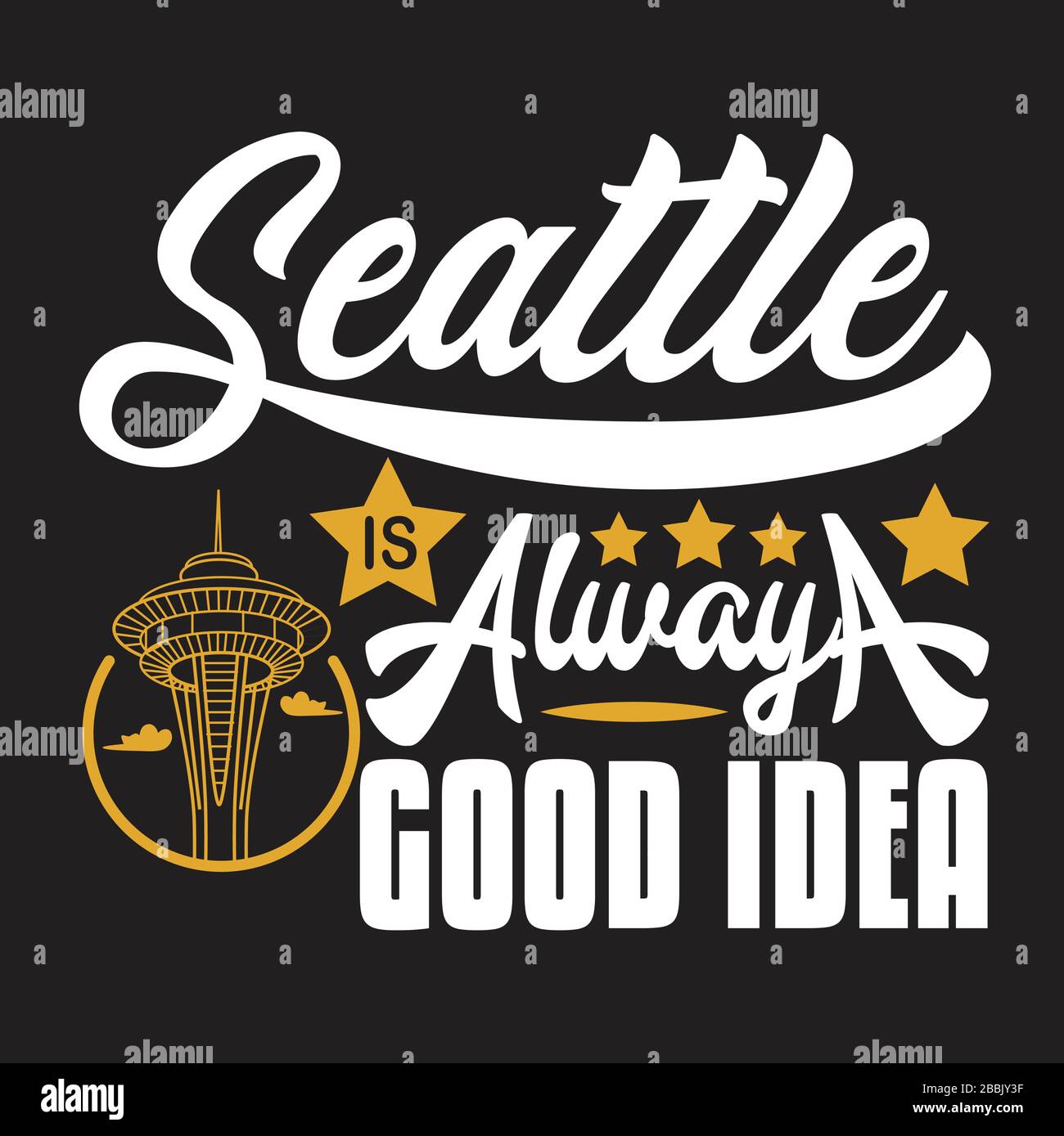 Seattle calligraphy Stock Vector Images - Alamy