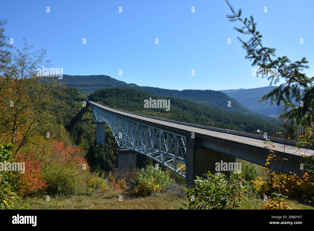 The Hoffstadt Bridge over the North Fork of the Toutle River on Route ...