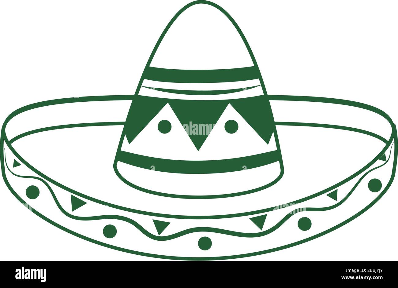 traditional hat cinco de mayo mexican celebration vector illustration ...