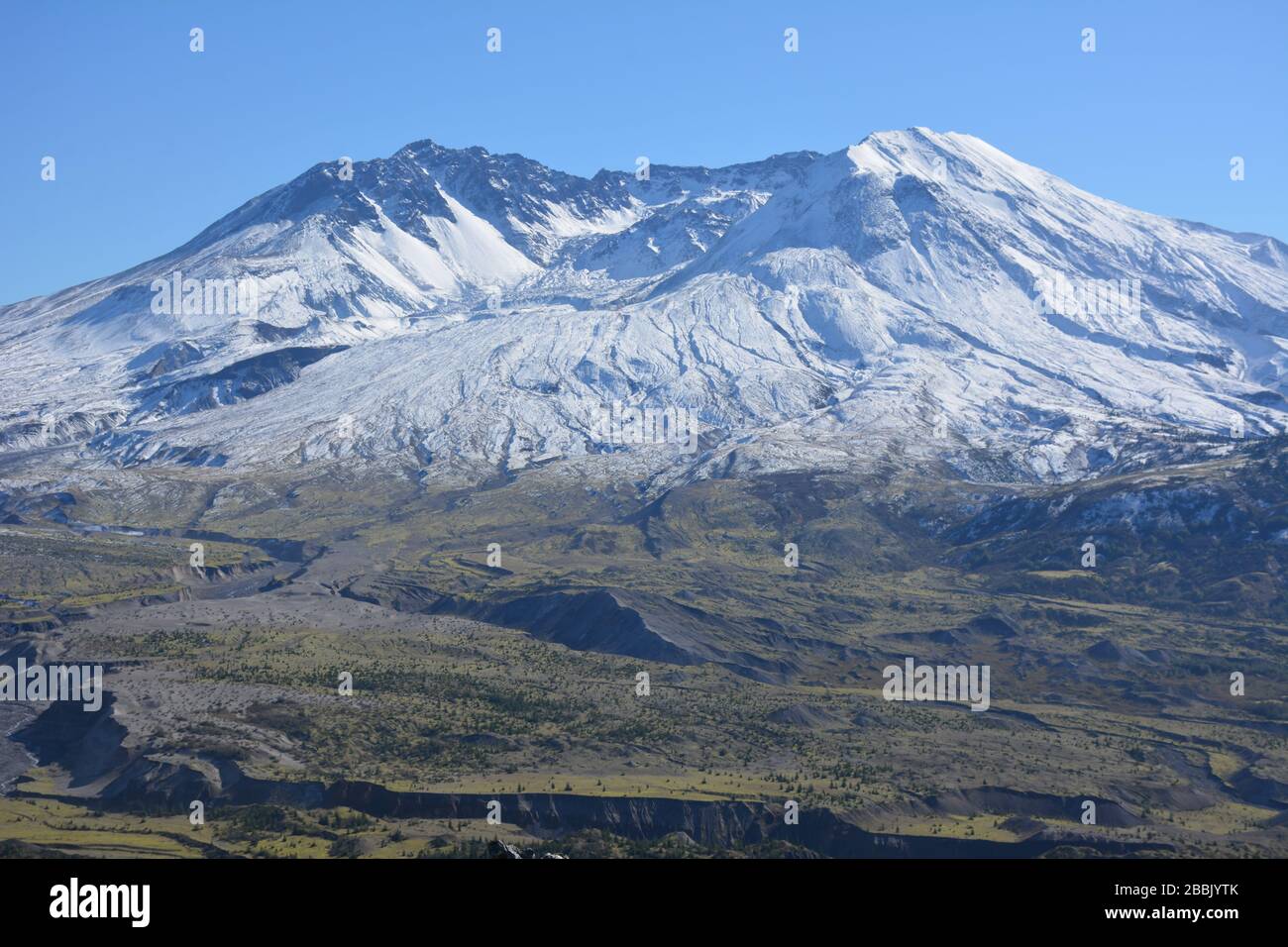 Dramatic view of the north side of Mt St Helens from Route 504, Cowlitz ...