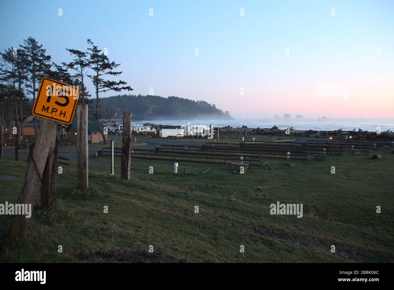 La Push, USA. 21st Feb, 2020. A camping ground in the small town of La ...