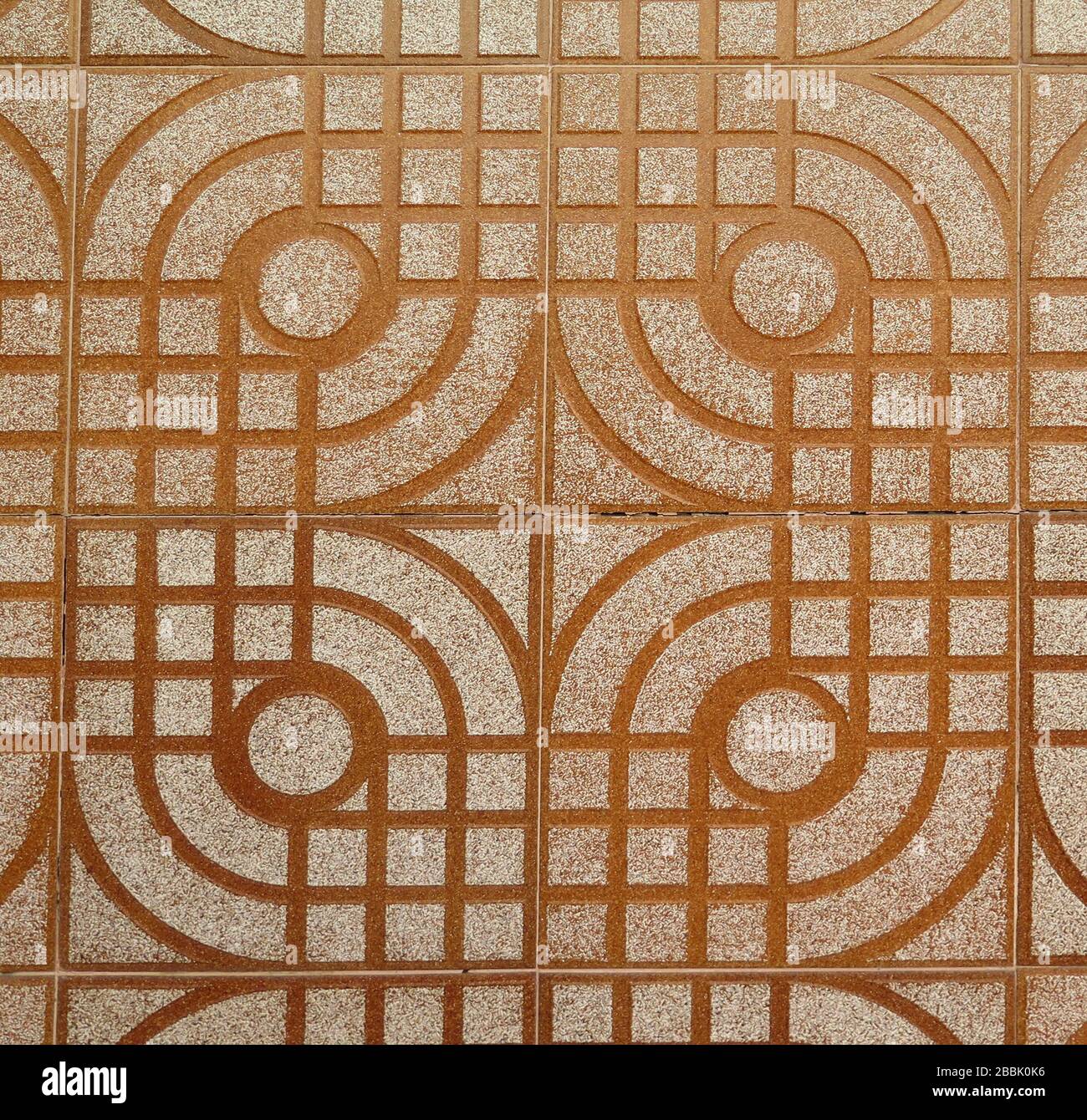 Closeup of Wall tiled with intricately designed ceramic tiles Stock ...