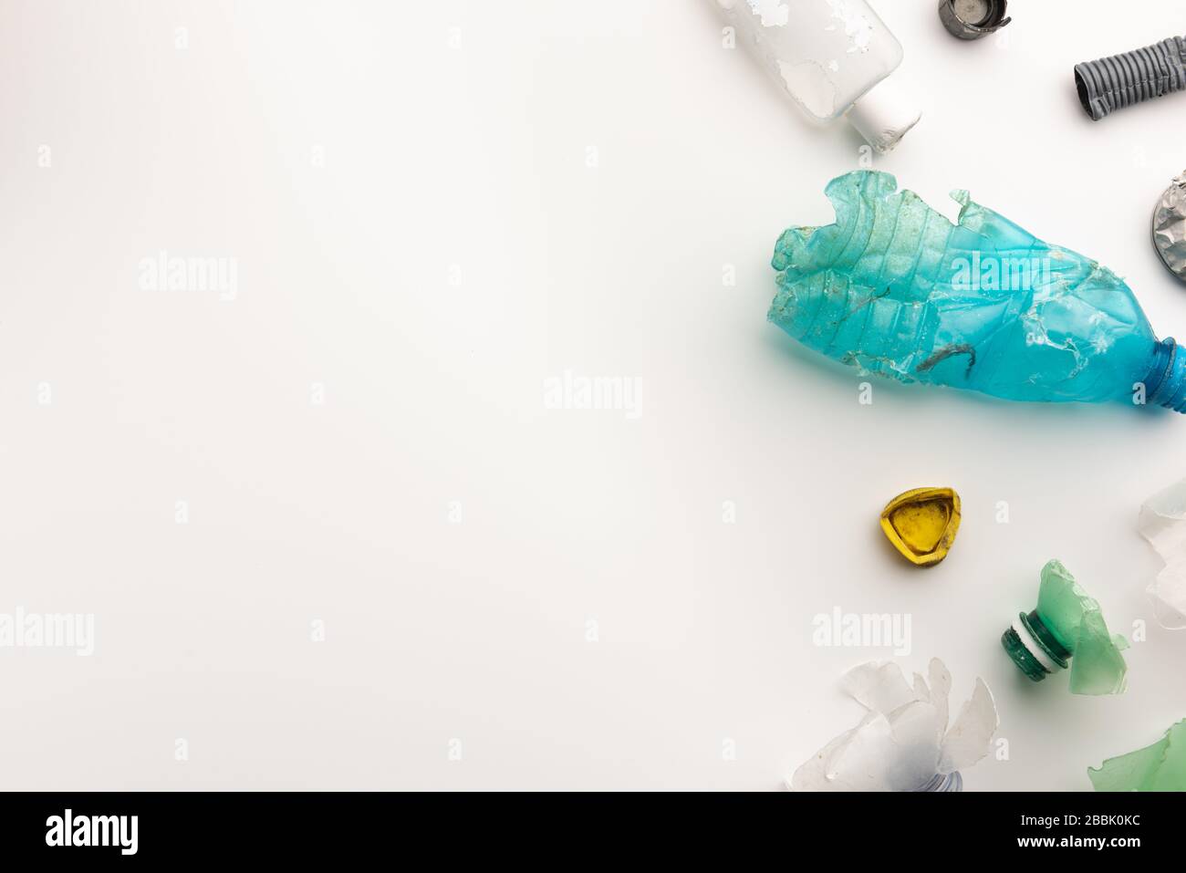 Plastic garbage isolated on white background Stock Photo - Alamy