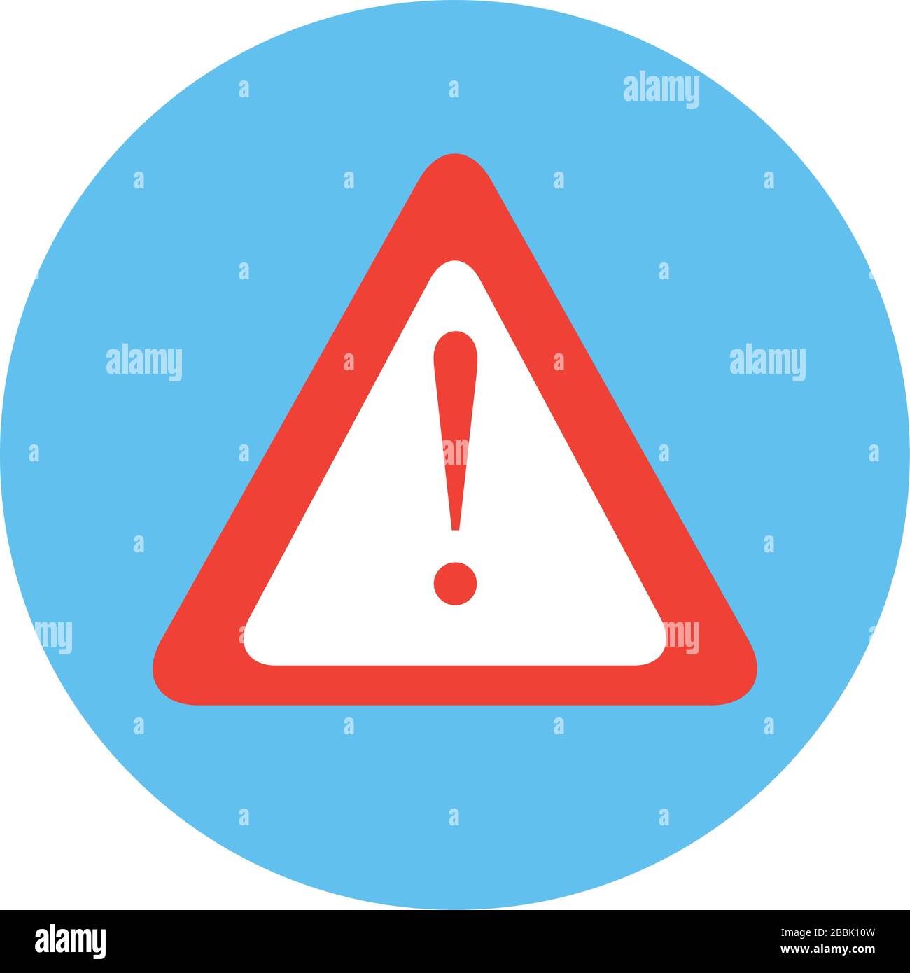 triangle warning sign in frame circular isolated icon Stock Vector ...