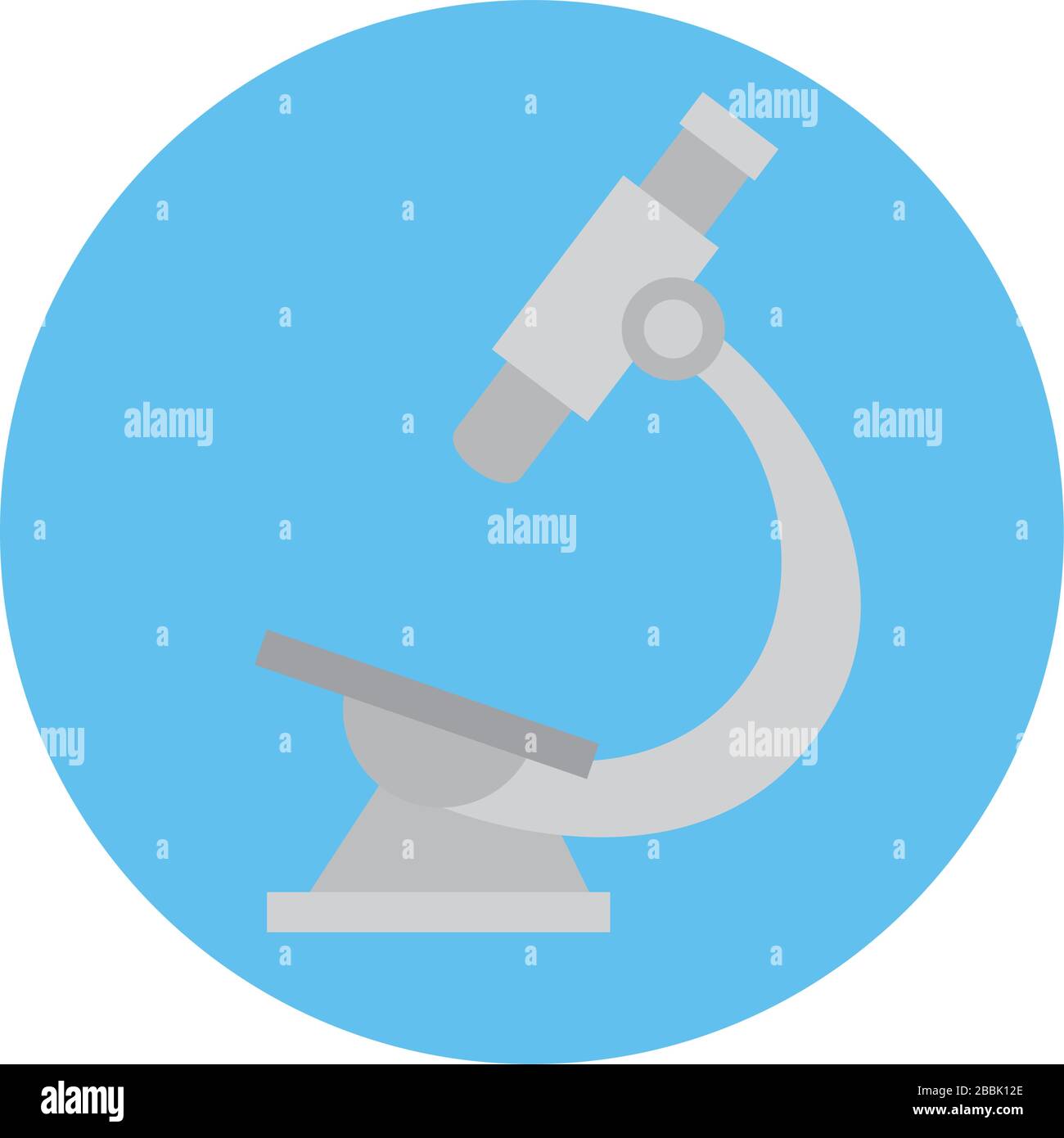 microscope laboratory in frame circular isolated icon Stock Vector ...